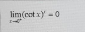 Solved lim(cot x) = 0 | Chegg.com