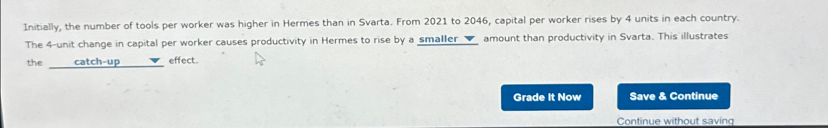 Solved Initially, the number of tools per worker was higher | Chegg.com