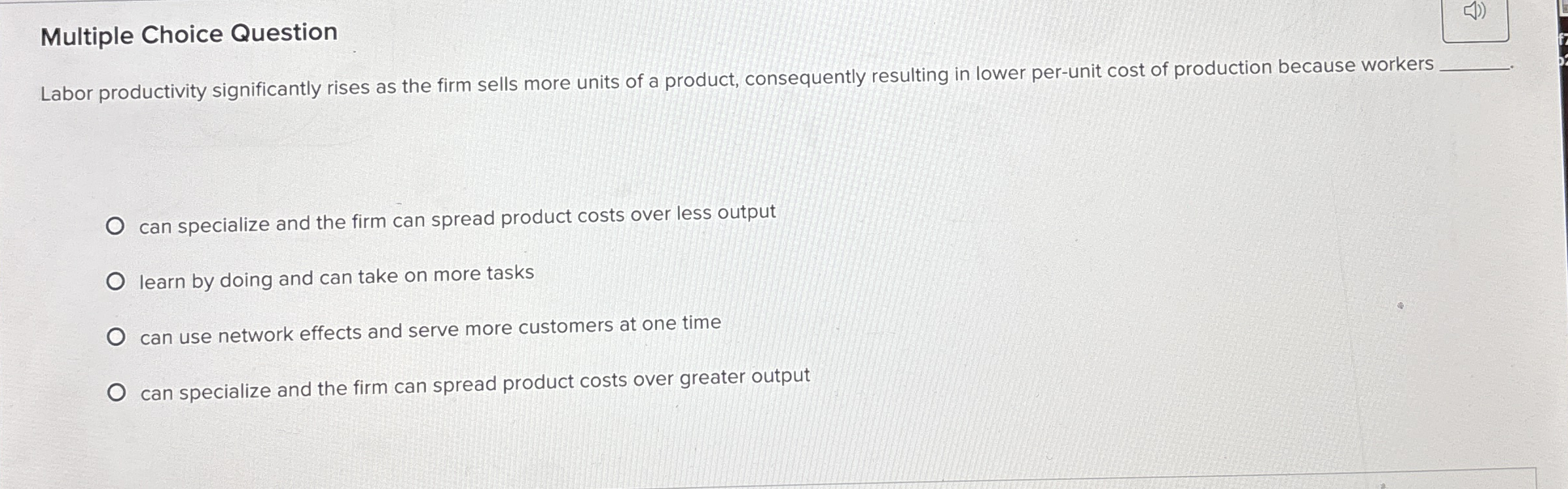 Solved Multiple Choice QuestionLabor productivity | Chegg.com