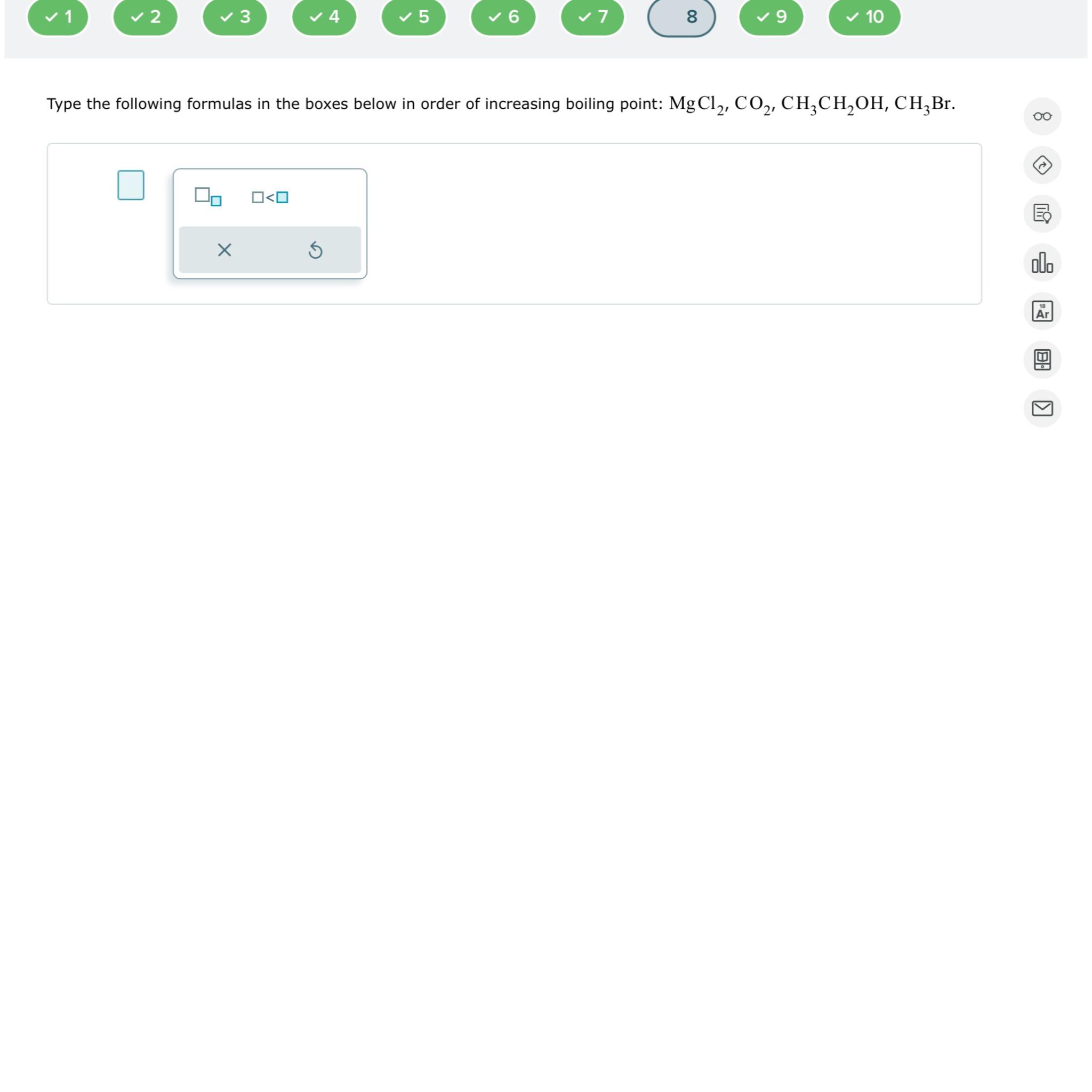 Solved 2 3 5 78 9 10Type the following formulas in the | Chegg.com