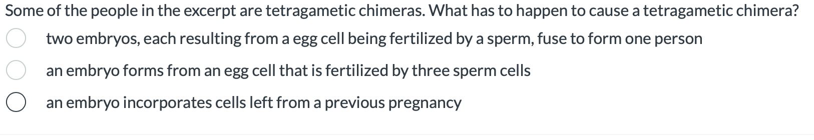 Solved Some of the people in the excerpt are tetragametic | Chegg.com