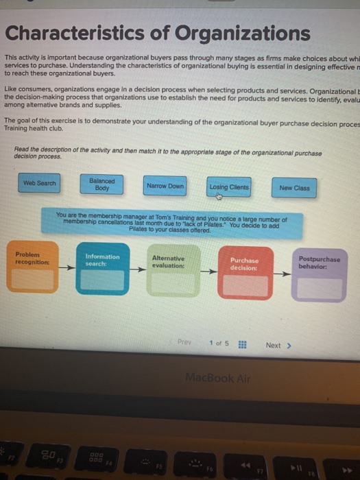 Solved Characteristics of Organizations This activity is | Chegg.com