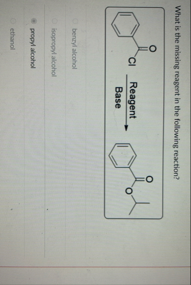 Solved What is the missing reagent in the following | Chegg.com