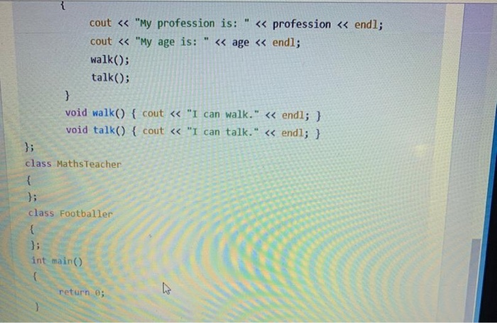 Solved Create game characters using the concept of | Chegg.com