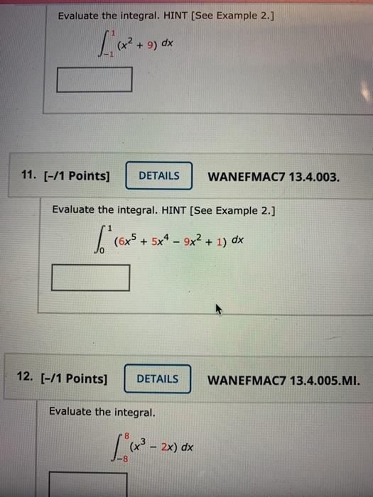 Solved Evaluate the integral. HINT (See Example 2.) L (x² + | Chegg.com