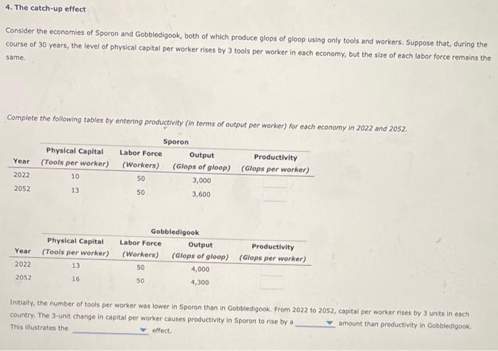 Solved 4. The catch-up effect Consider the economies of | Chegg.com