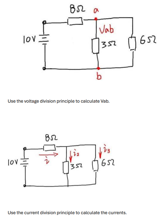 Solved Please solve:Use the voltage division principle to | Chegg.com
