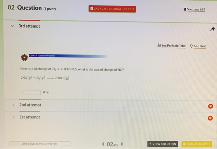 Solved 02 Question (1 point) LAUNCH TUTORIAL LESSON See page | Chegg.com