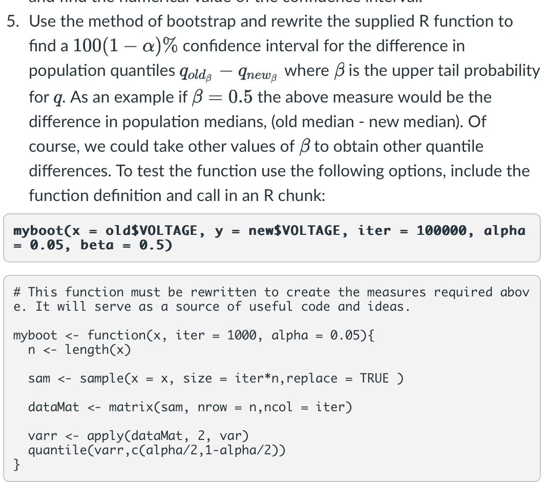 Solved Use the method of bootstrap and rewrite the supplied | Chegg.com
