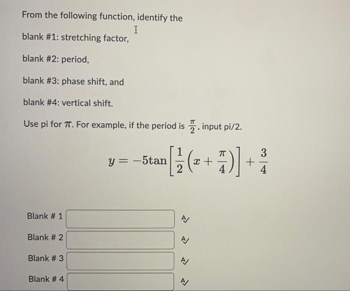 Solved From the following function, identify the I blank #1: | Chegg.com