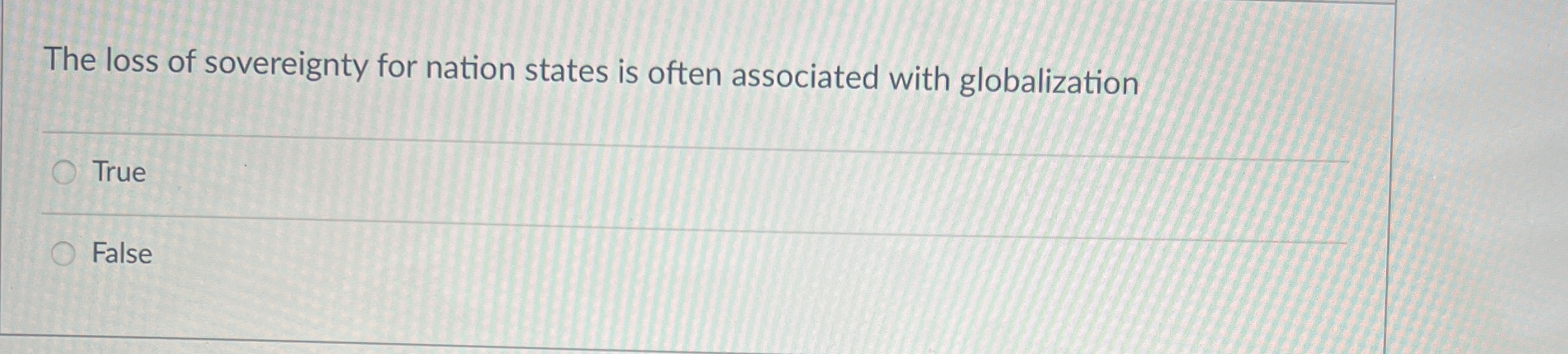 Solved The loss of sovereignty for nation states is often | Chegg.com