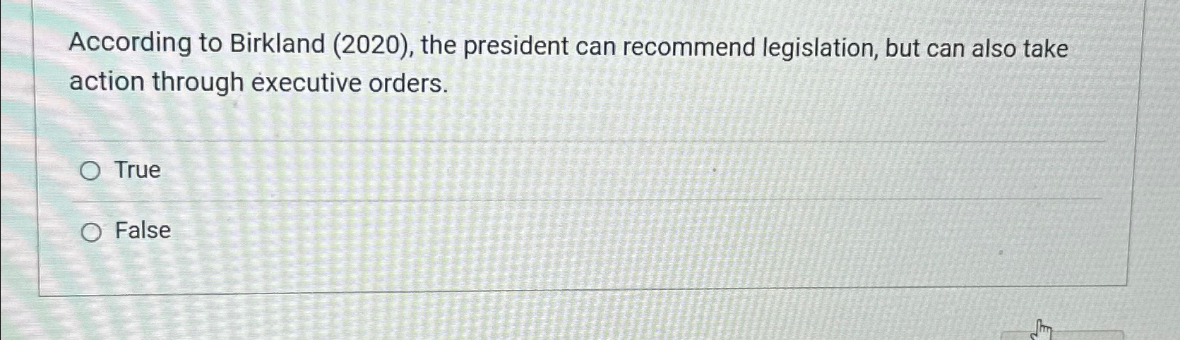 Solved According to Birkland (2020), ﻿the president can | Chegg.com