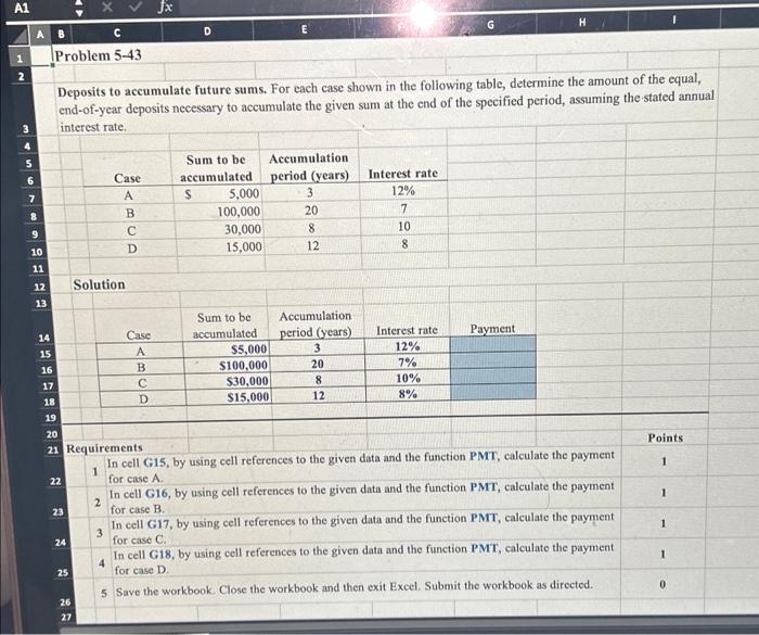 Deposits to accumulate future sums. For each case | Chegg.com