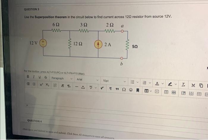Solved Use the Superposition theorem in the circuit below to | Chegg.com