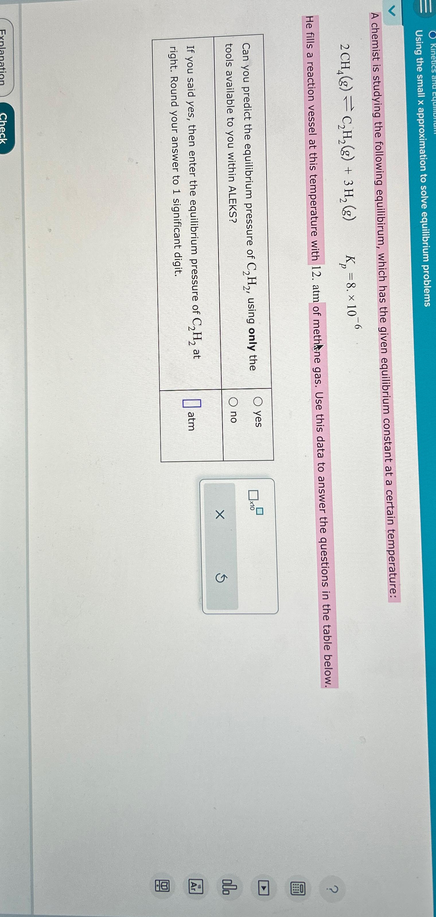 Solved Using the small x ﻿approximation to solve equilibrium | Chegg.com