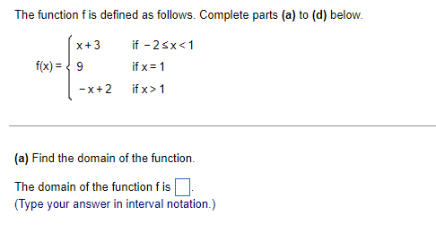 Solved The function f is ﻿defined as ﻿follows. Complete | Chegg.com