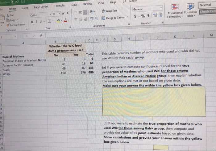 Solved AutoSave Om View Review Help Search Formulas Data | Chegg.com