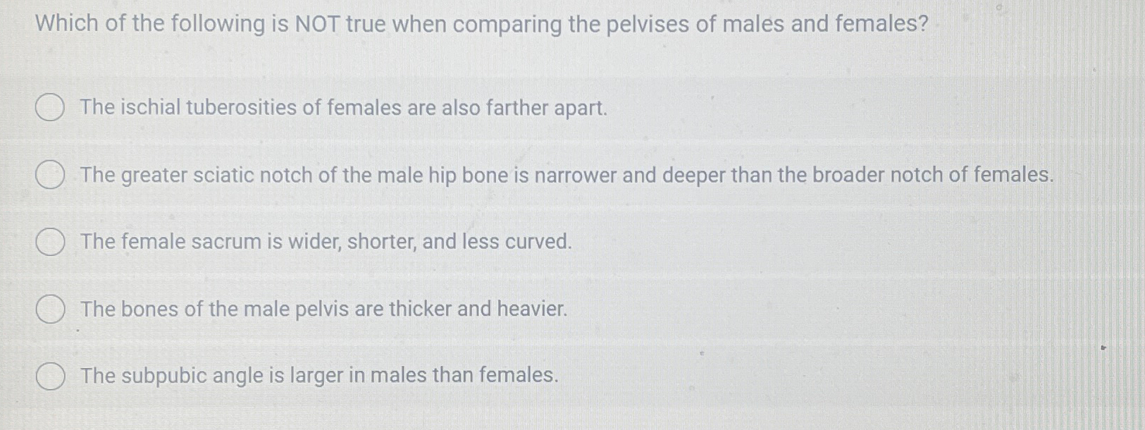 Solved Which of the following is NOT true when comparing the | Chegg.com