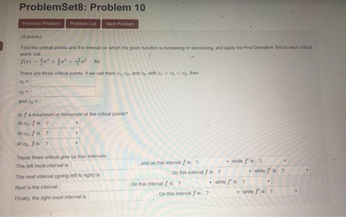 Solved Problem Set8: Problem 10 Previous Problem Problem | Chegg.com