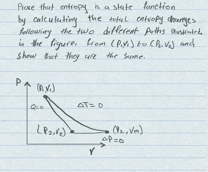 Solved Prove that entropy is a state function by calculating | Chegg.com Solved Prove that entropy is a state function by calculating | Chegg.com