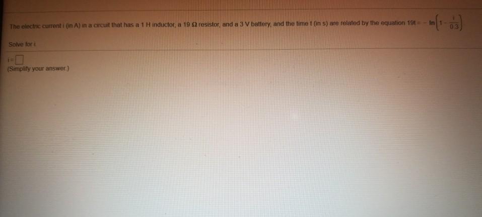 Solved Find the antilogarithm of the given logarithm by | Chegg.com