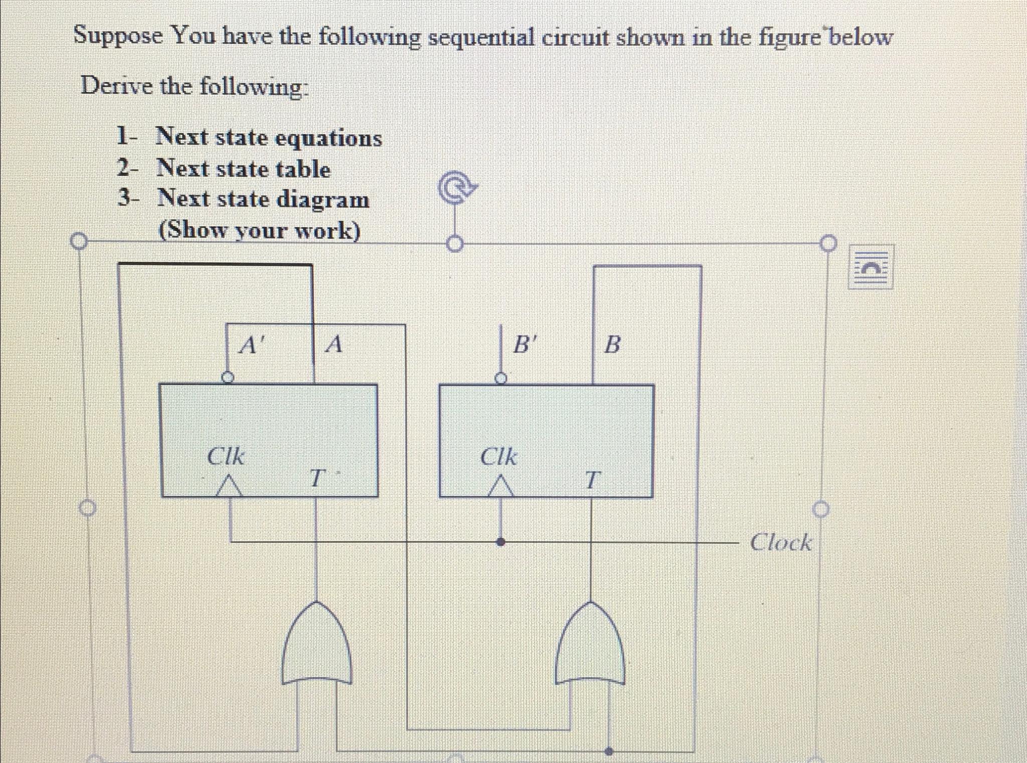 Solved Suppose You have the following sequential circuit | Chegg.com