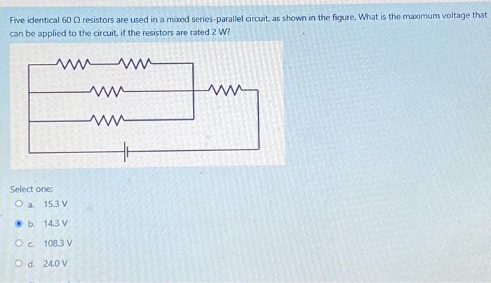 Solved Five identical 600 resistors are used in a mixed | Chegg.com