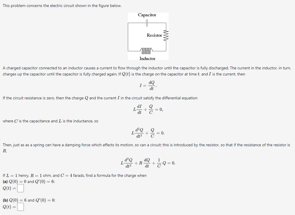 Solved This problem concerns the electric circuit shown in | Chegg.com