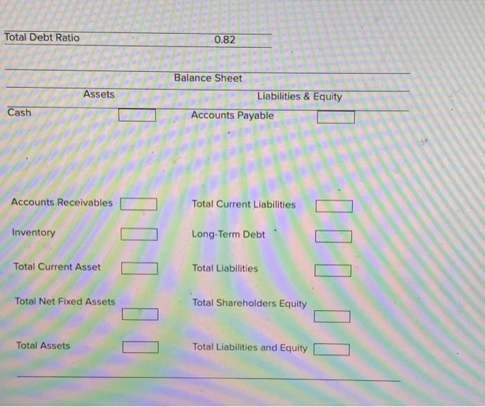 Solved Fill in the Balance Sheet Fill in the Balance Sheet. | Chegg.com