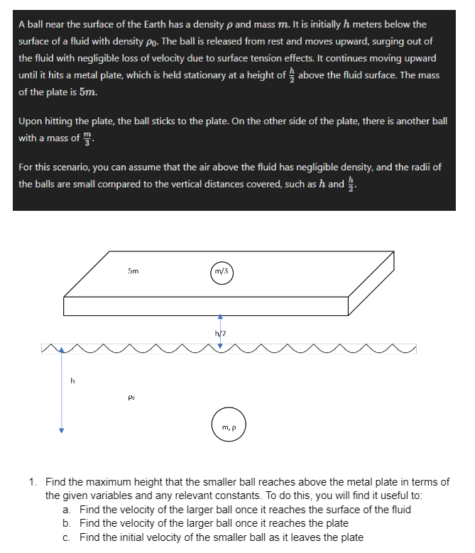 Solved A ball near the surface of the Earth has a density ρ | Chegg.com