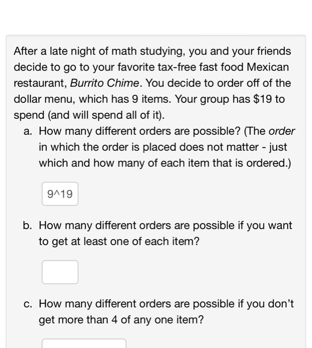 Solved After a late night of math studying, you and your | Chegg.com