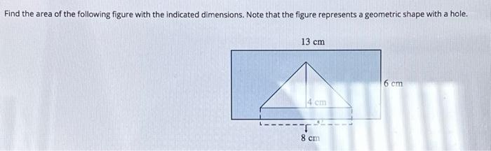 Solved Find the area of the following figure with the | Chegg.com