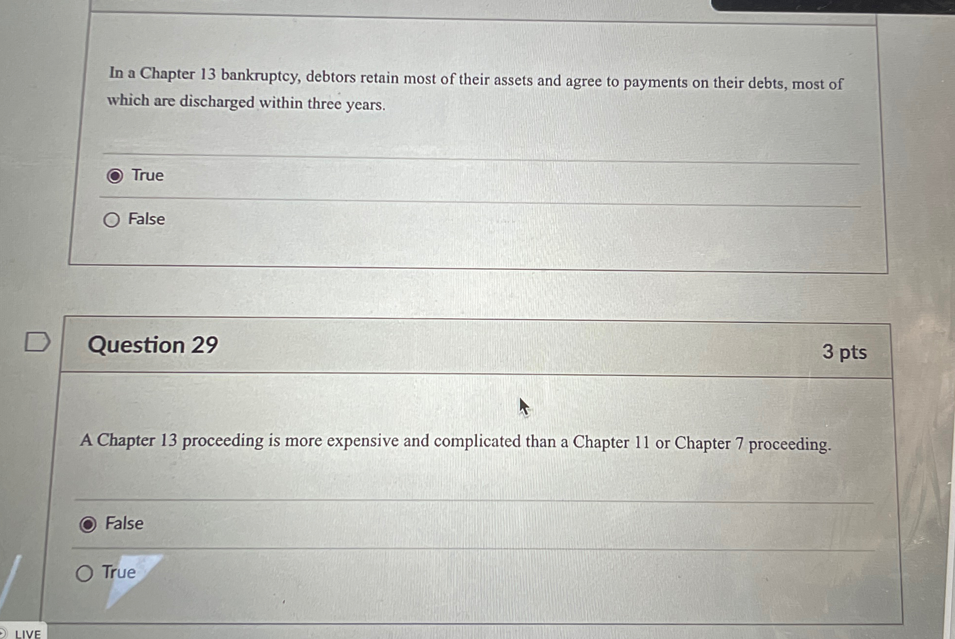 Solved In a Chapter 13 ﻿bankruptcy, debtors retain most of | Chegg.com