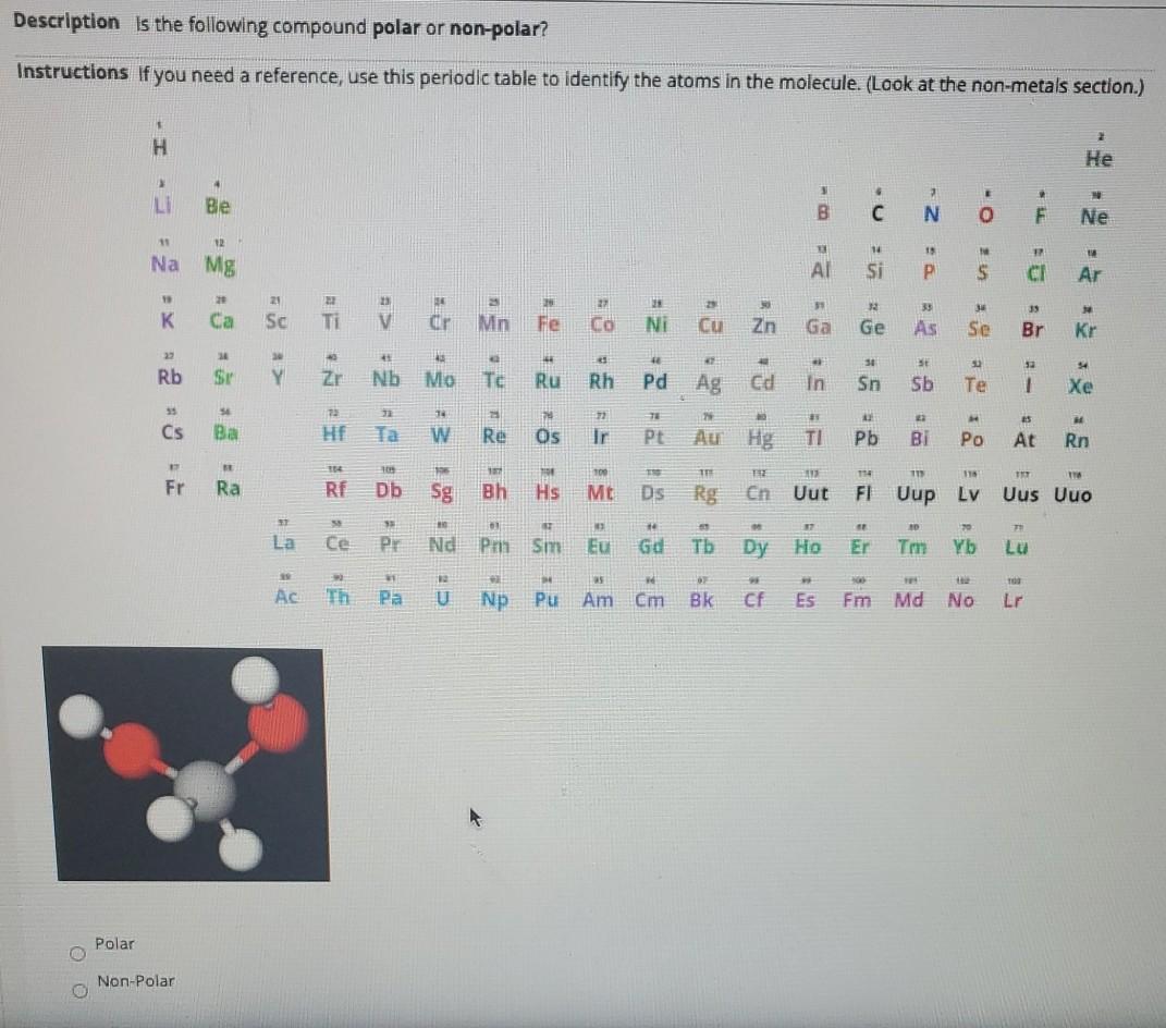 Solved Description is the following compound polar or | Chegg.com
