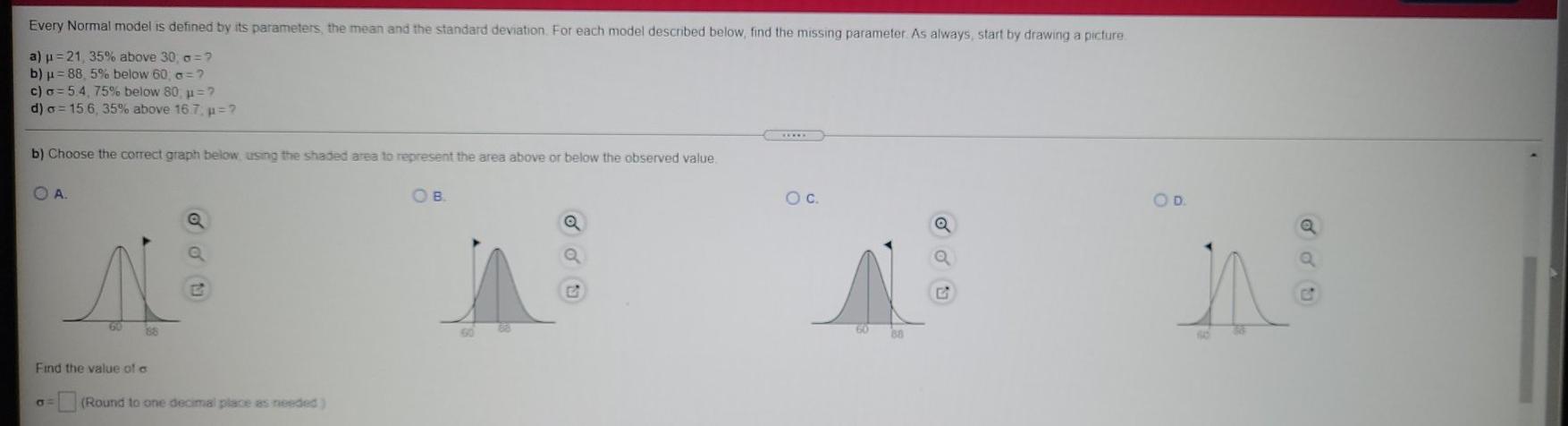 Solved Every Normal model is defined by its parameters, the | Chegg.com