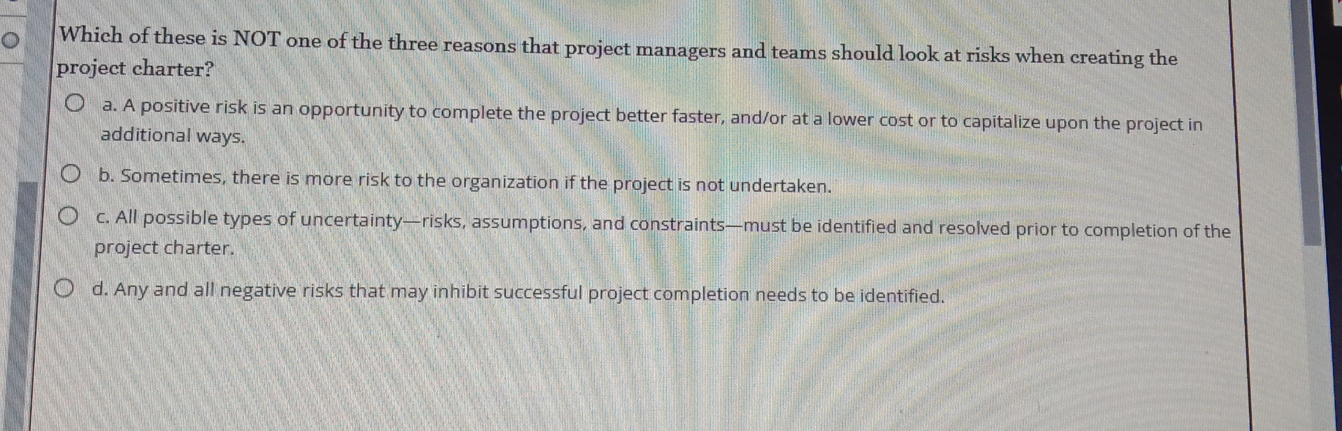 Solved Which of these is NOT one of the three reasons that | Chegg.com