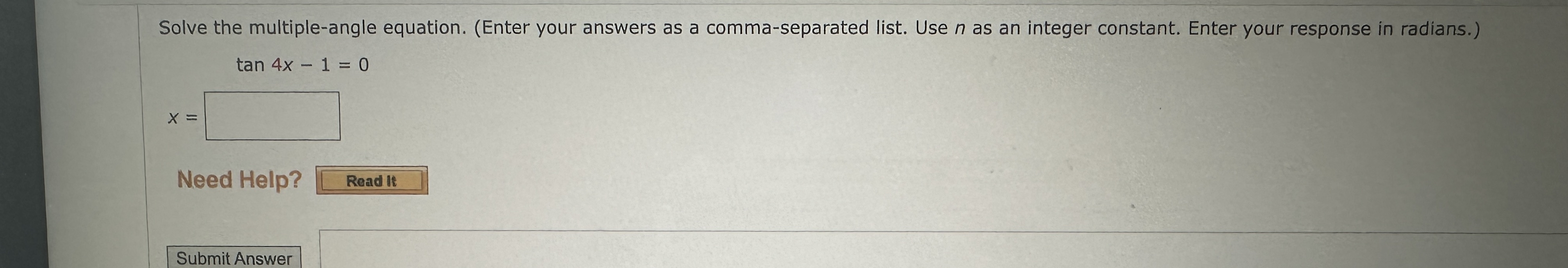 Solved Solve the multiple-angle equation. (Enter your | Chegg.com