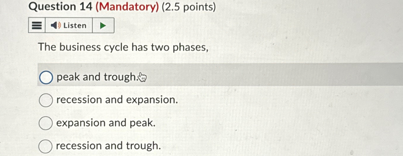 Solved Question 14 (Mandatory) (2.5 ﻿points)ListenThe | Chegg.com