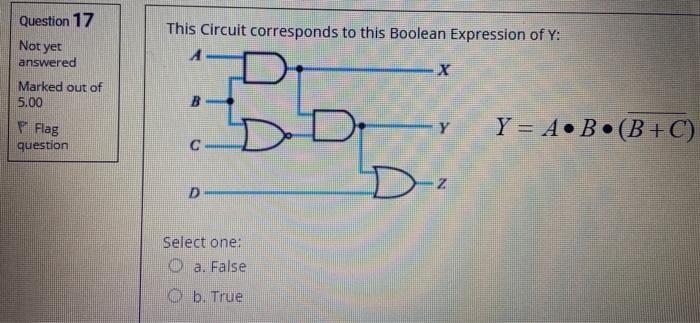 Solved Question 17 This Circuit corresponds to this Boolean | Chegg.com