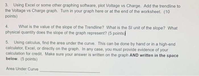 3 Using Excel Or Some Other Graphing Software 