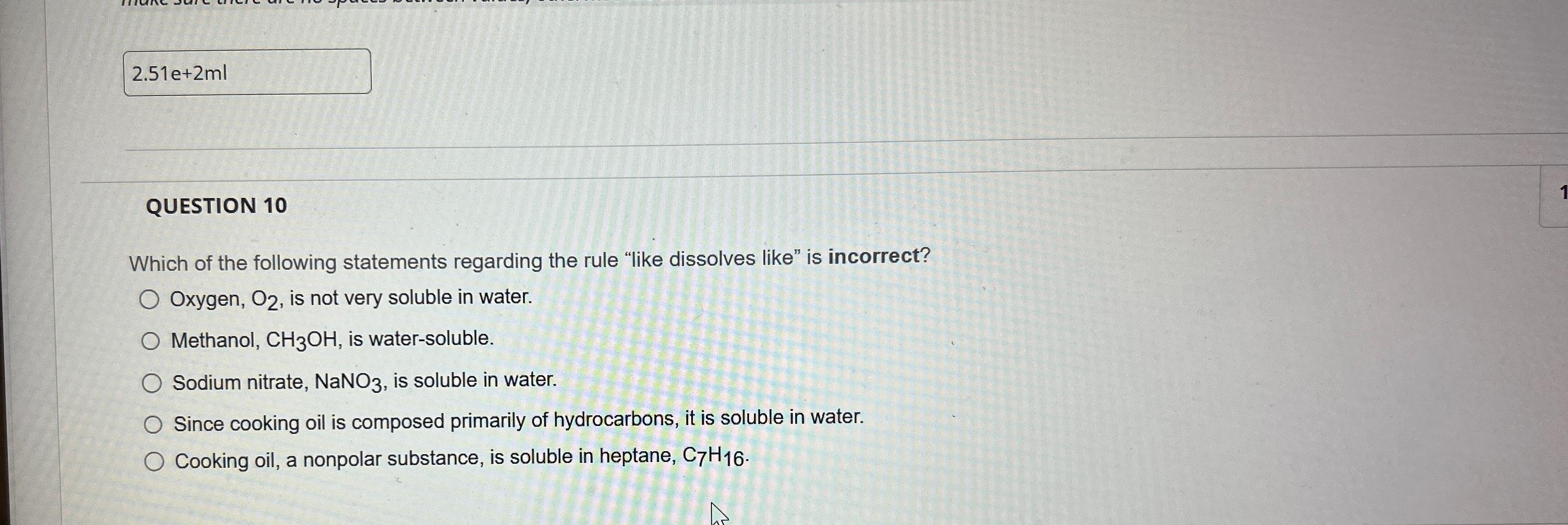 Solved QUESTION 10Which of the following statements | Chegg.com