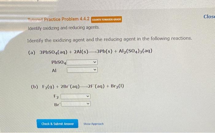 Solved Identify oxidizing and reducing agents. Identify the | Chegg.com