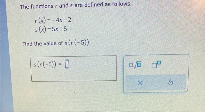 Solved The functions r and s are defined as follows. | Chegg.com