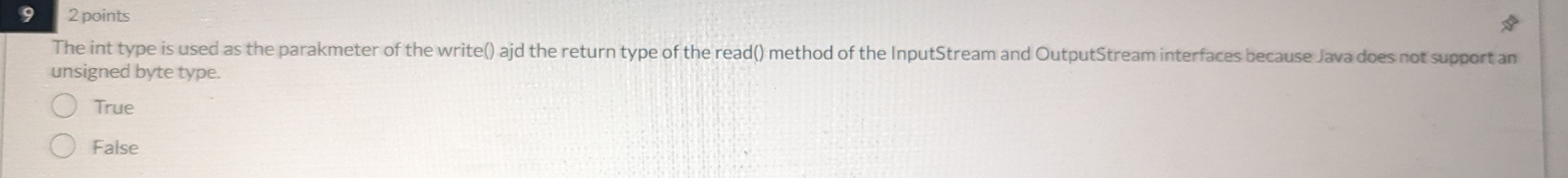 Solved 2 ﻿pointsThe int type is used as the parakmeter of | Chegg.com