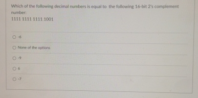 Solved Which of the following decimal numbers is equal to | Chegg.com