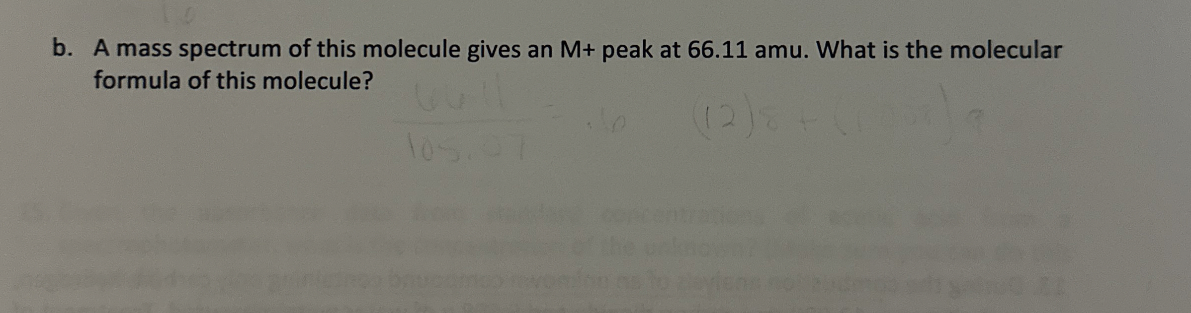 Solved b. ﻿A mass spectrum of this C8H9 ﻿gives an M+ ﻿peak | Chegg.com