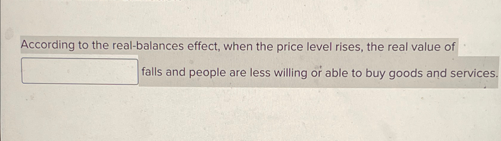 Solved According to the real-balances effect, when the price | Chegg.com