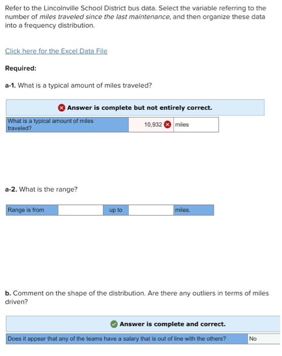 Solved Refer to the Lincolnville School District bus data. | Chegg.com
