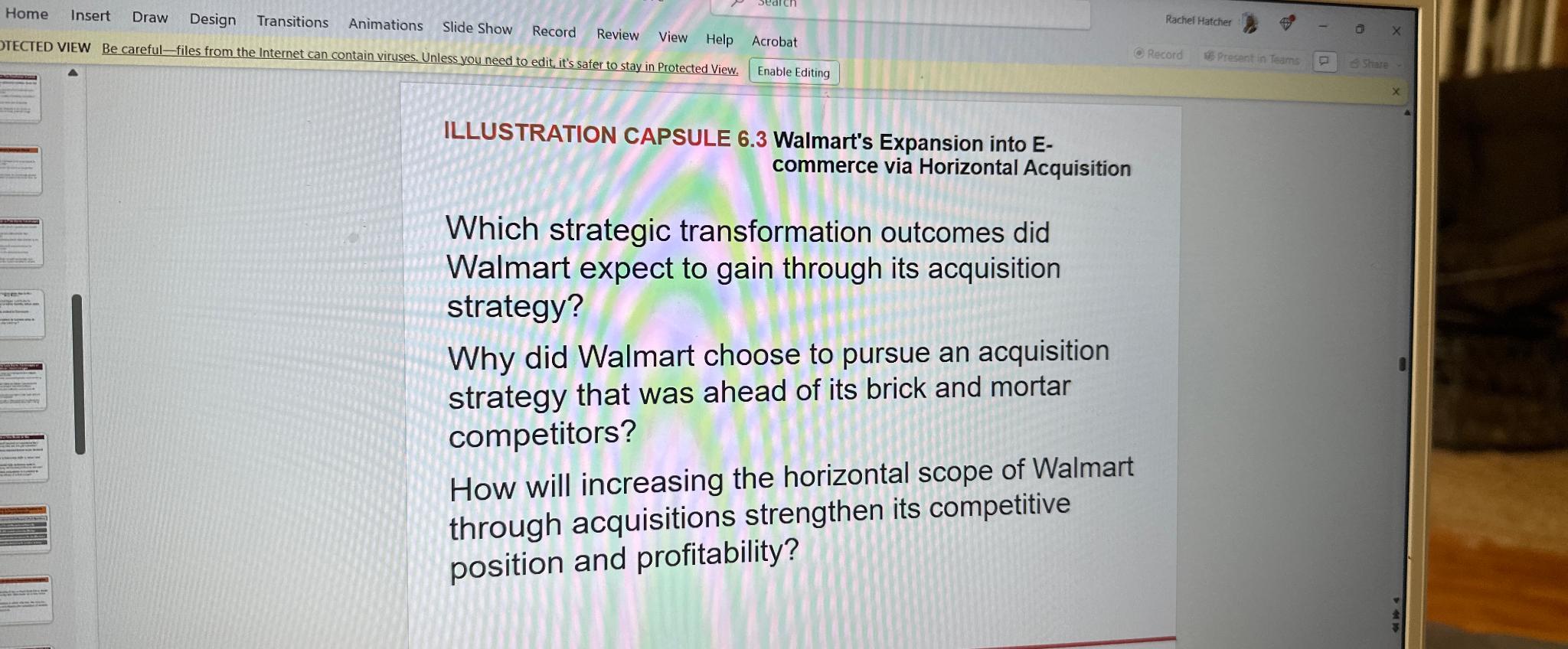 Solved ILLUSTRATION CAPSULE 6.3 ﻿Walmart's Expansion into | Chegg.com