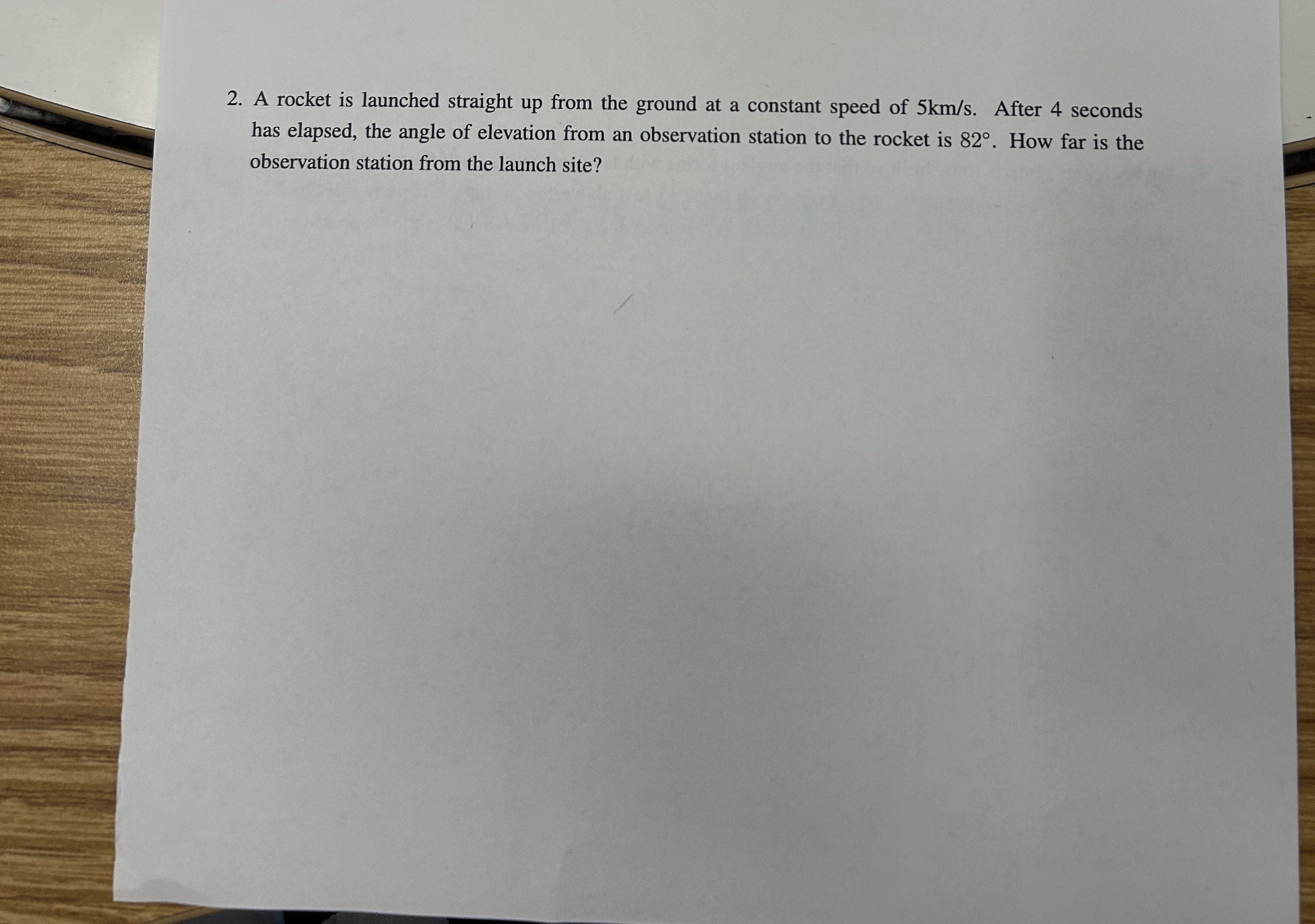 Solved How to solve A rocket is launched straight up from | Chegg.com